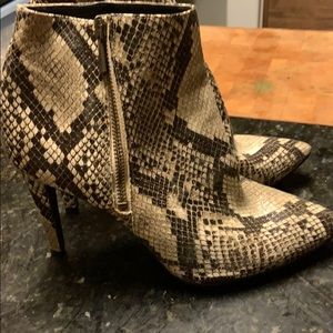 bp | Shoes | Nwot Bp Creambrown Lizard 4 Inch Heel Ankle Boots | Poshmark